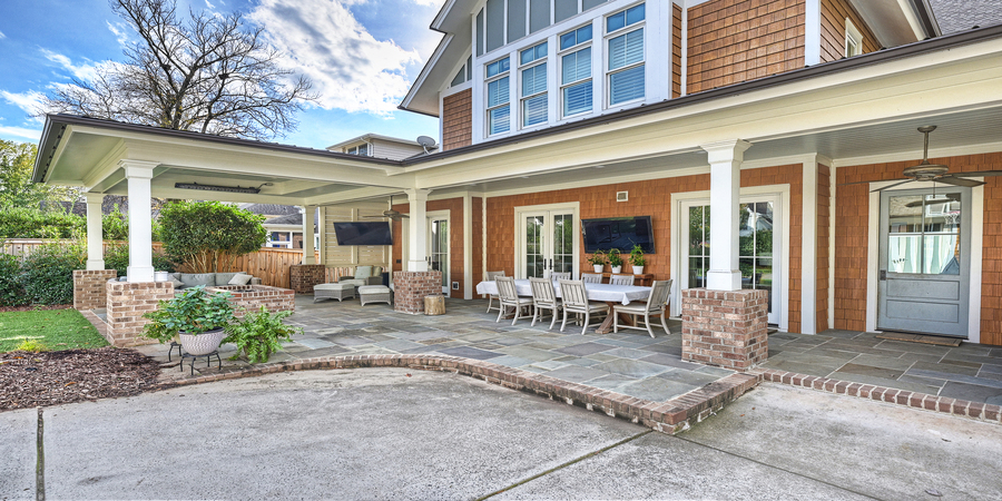 Covered Patio in Dilworth | Charlotte, NC | Hopedale Builders Inc.